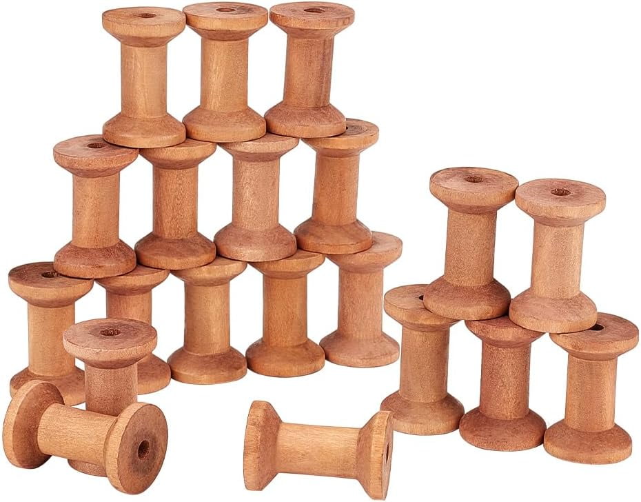 Wooden Empty Spools 3.45x5cm for Wire Thread Bobbins Sienna - Walmart.com