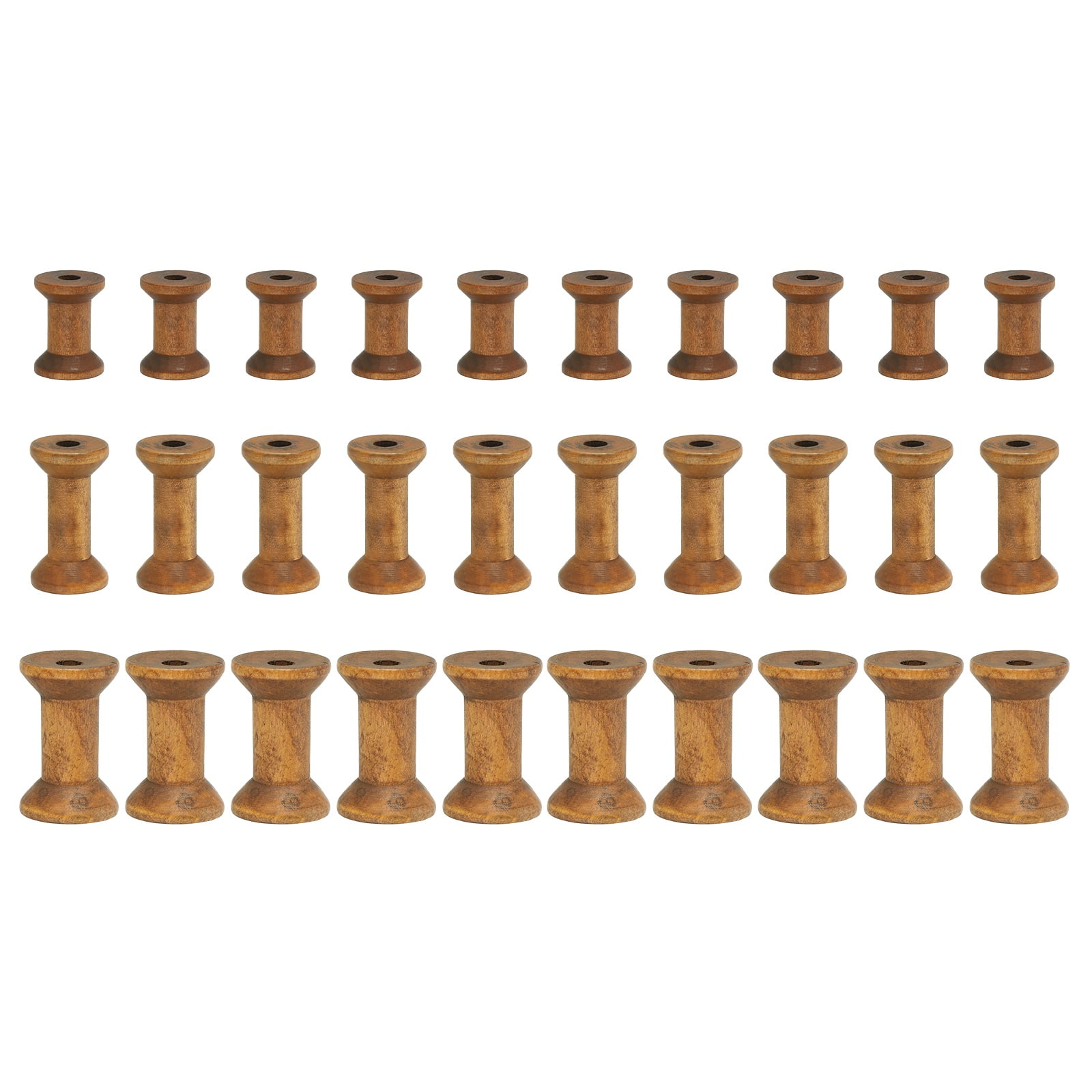 Wooden Empty Spools Unfinished Wood Thread Spools for Embroidery Sewing ...