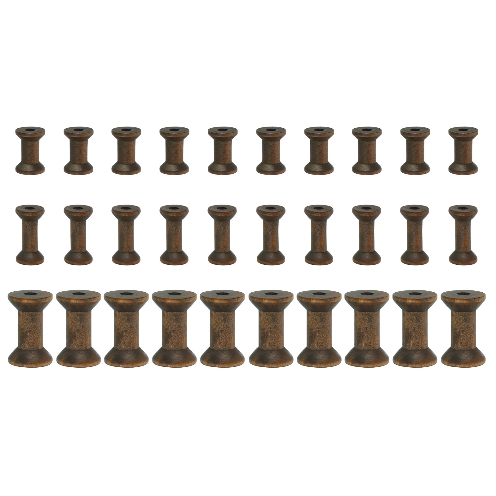 Wooden Empty Spools Unfinished Wood Thread Spools for Embroidery Sewing ...