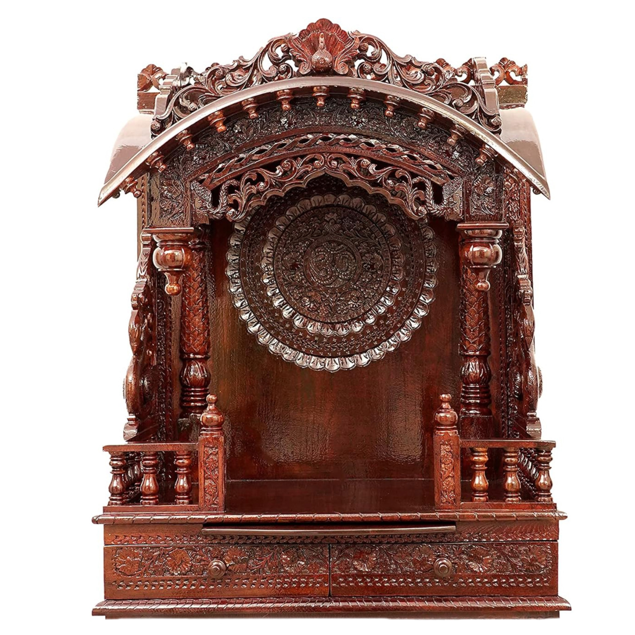 Wooden Engraved Home Puja Mandir by Pooja Bazar - Torana Temple, Wooden ...