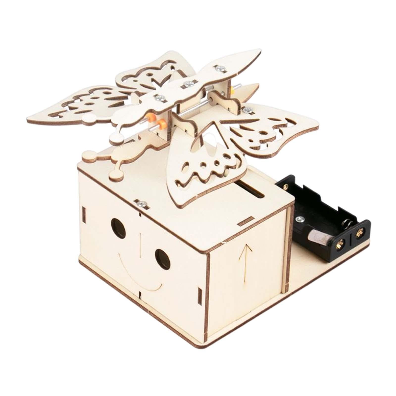 Wooden Experiment Kits Electric Bionic Butterfly Smooth Fine Motor ...