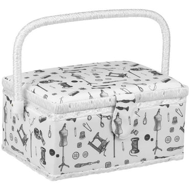 Medium Sewing Box with Kit Accessories Sewing Basket Organizer with ...
