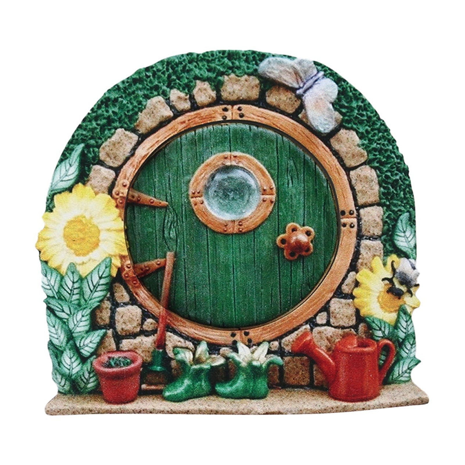Wooden Fairy Garden Gate - Handcrafted Courtyard Arch with Celestial ...