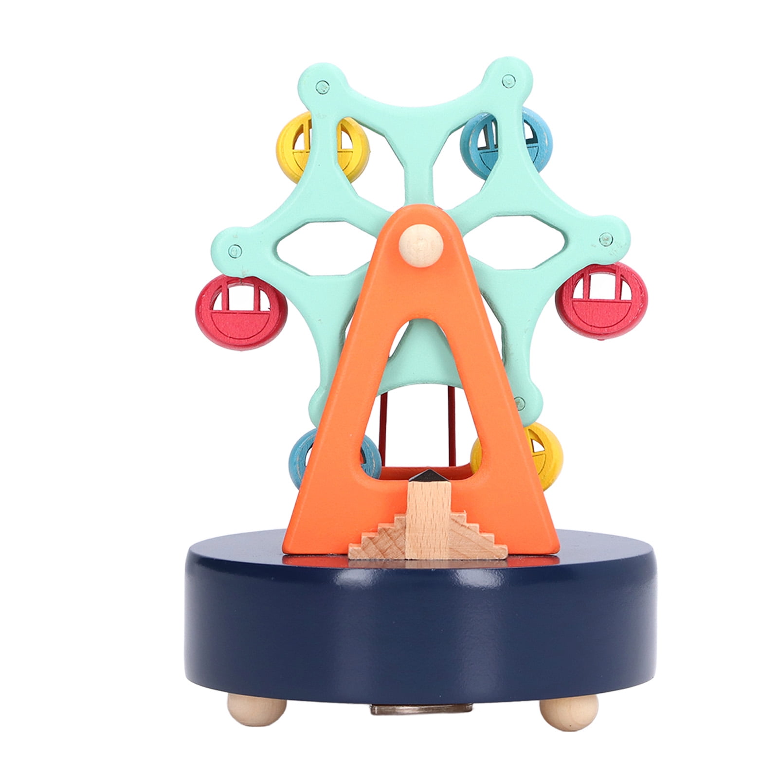 Wooden Ferris Wheel Music Box Retro Cartoon Colorful Music Box with ...