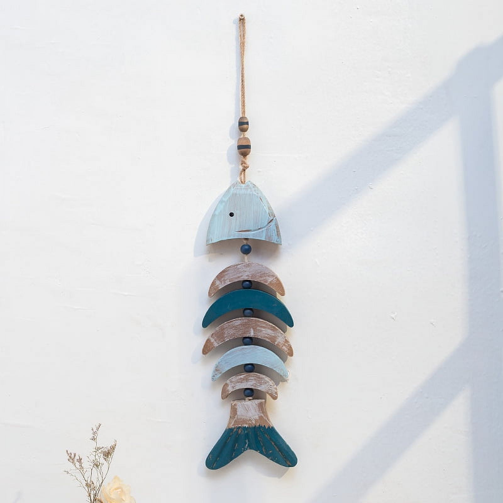 Wooden Fish Decor Hanging Fish Hand Carved Fish Wall Decor for Nautical ...