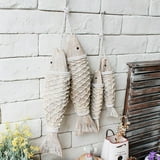 Wooden Fish Decor Hanging Wood Fish Decorations for Wall, Rustic ...