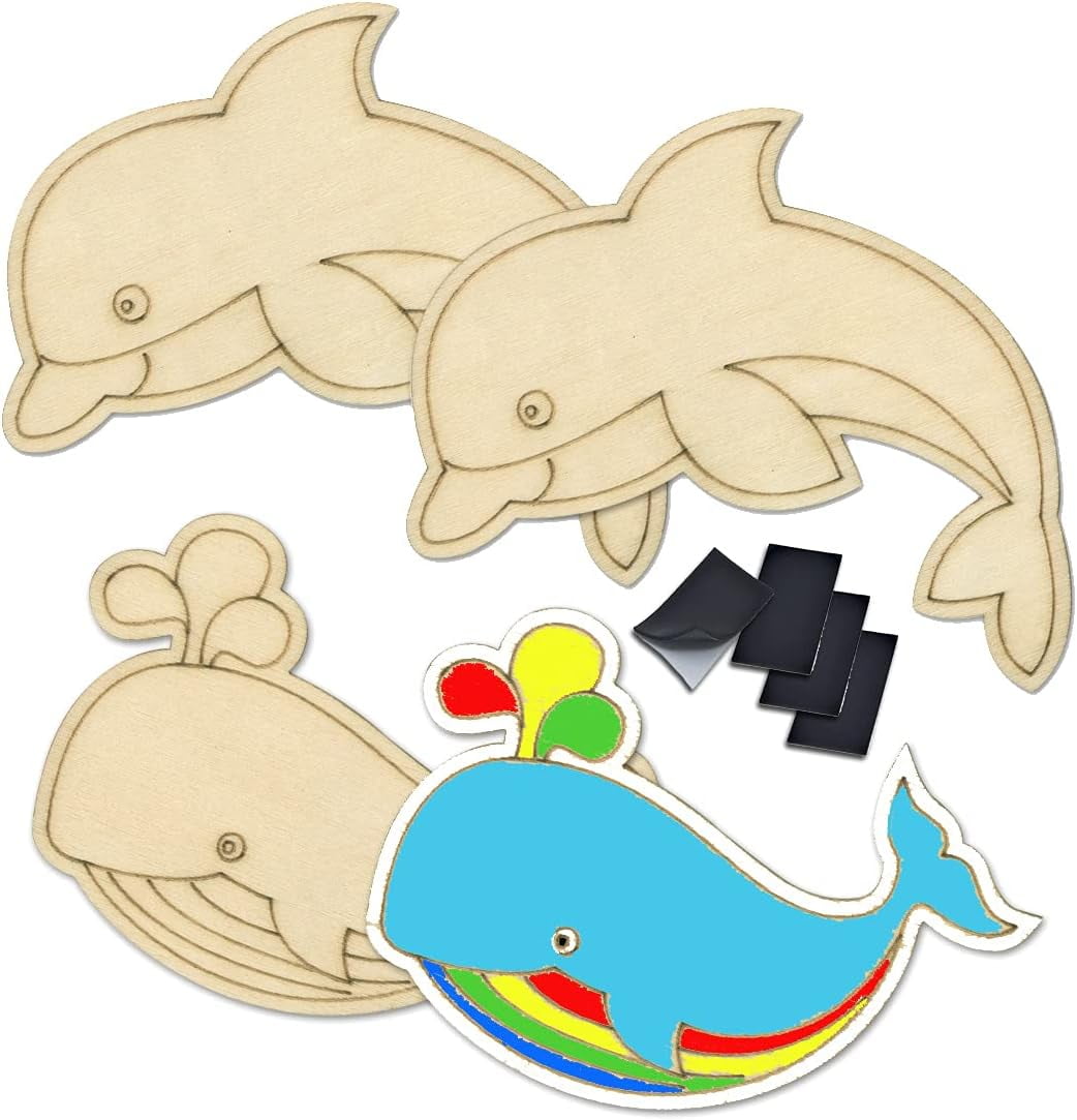 Wooden Fish For Crafts Wood Craft Supplies For Adults Under The Sea ...