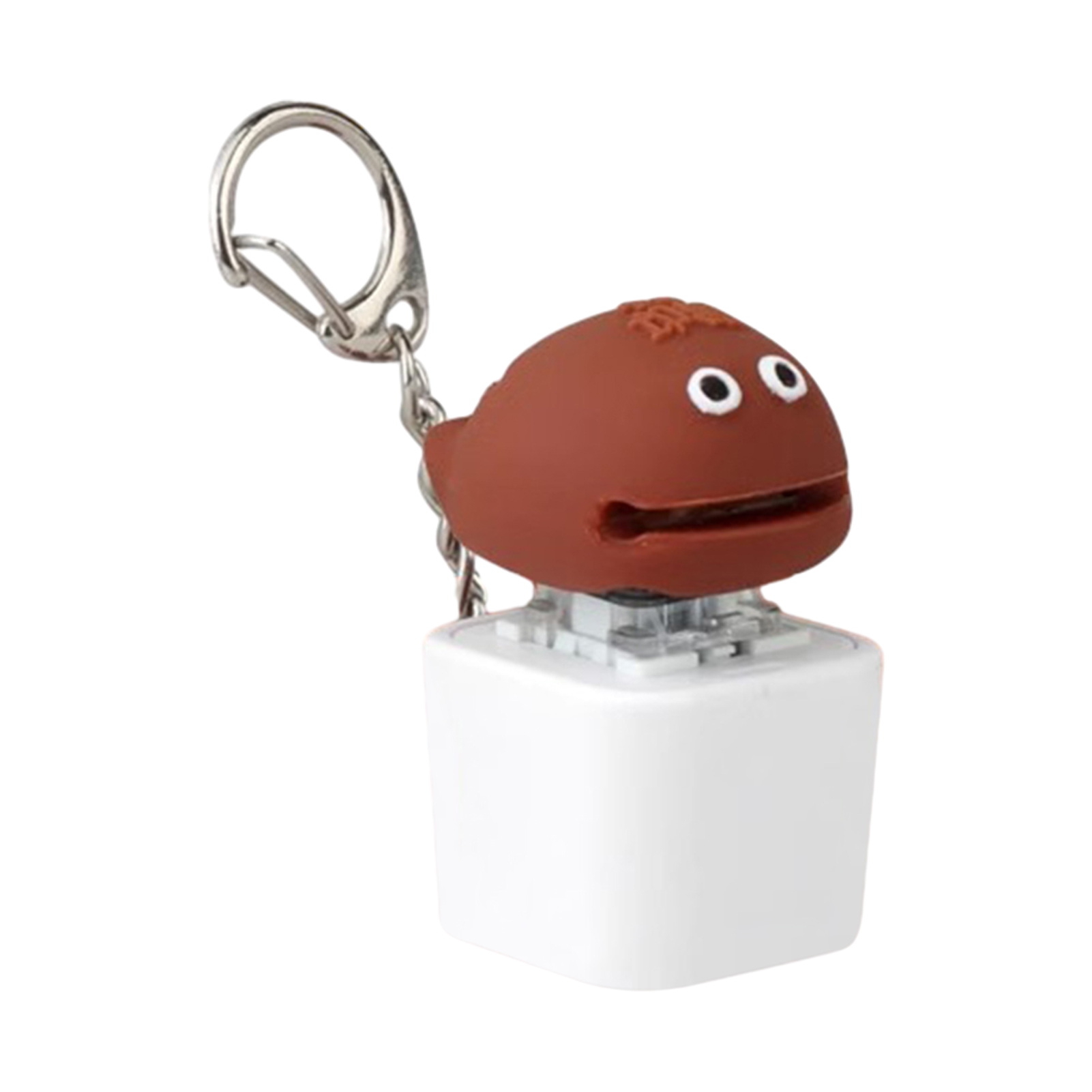 Wooden Fish Keycap Fidget Toy with Hanging Buckle Light Sound Effect ...