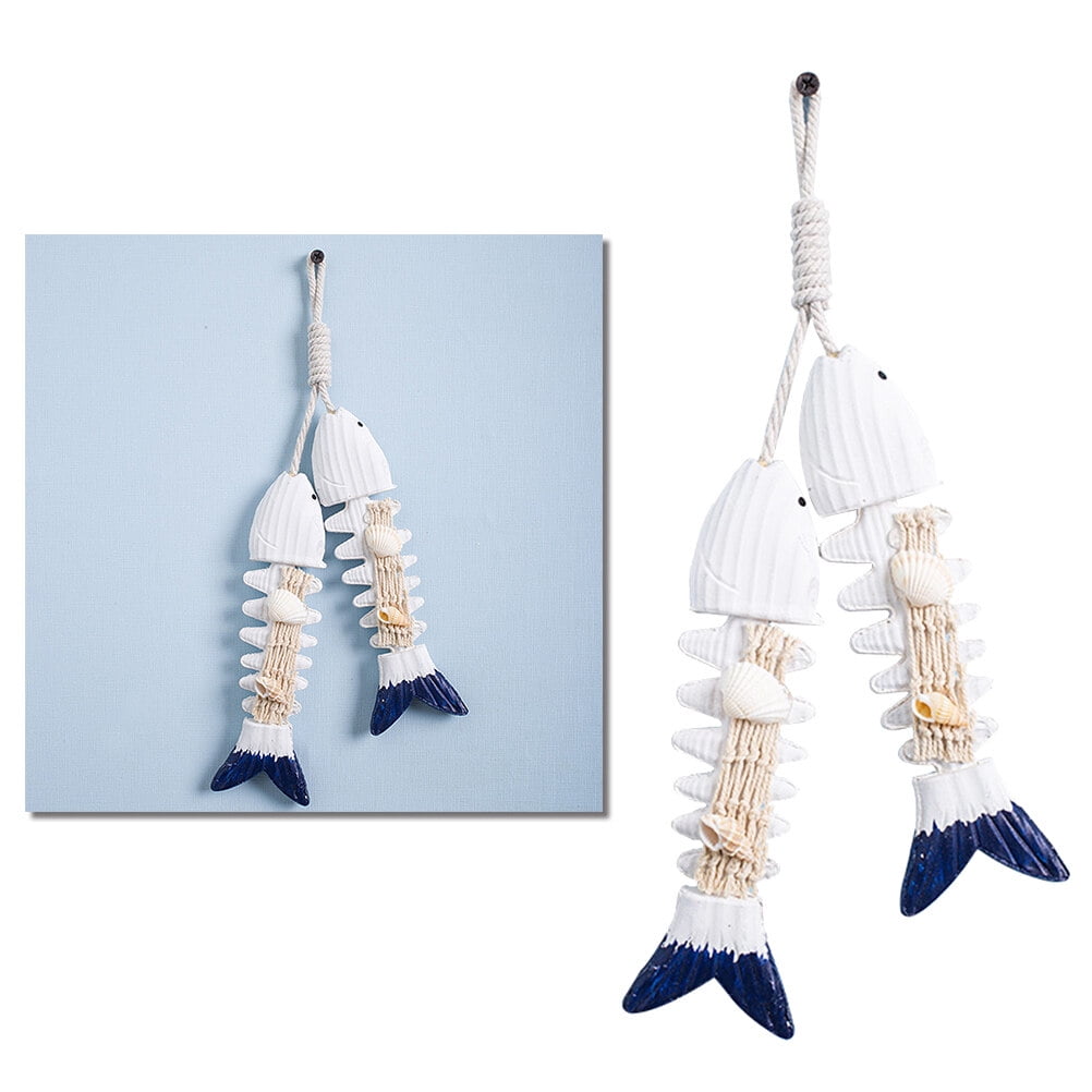 Wooden Fishbone Wall Haning Fish Bone Wall Decor Fishbone Shaped Wall ...