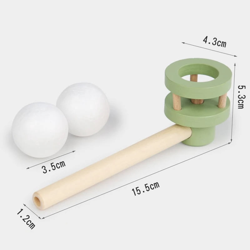 Wooden Floating Blow Ball Toys 3-6 Children Training Lung Capacity ...