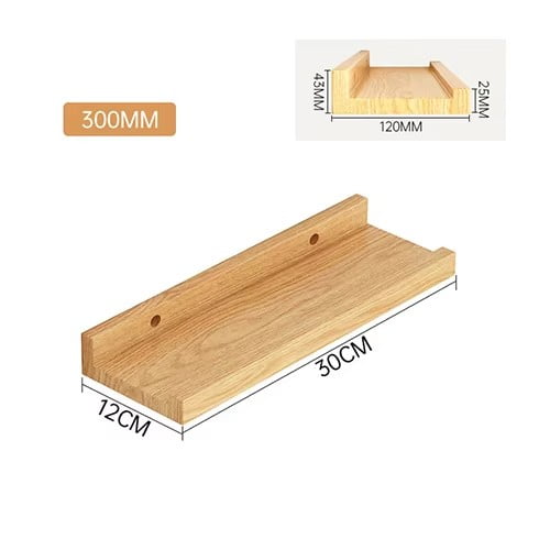 Wooden Floating Shelf Wall Mounted U-shaped Shelf Display Stand For ...