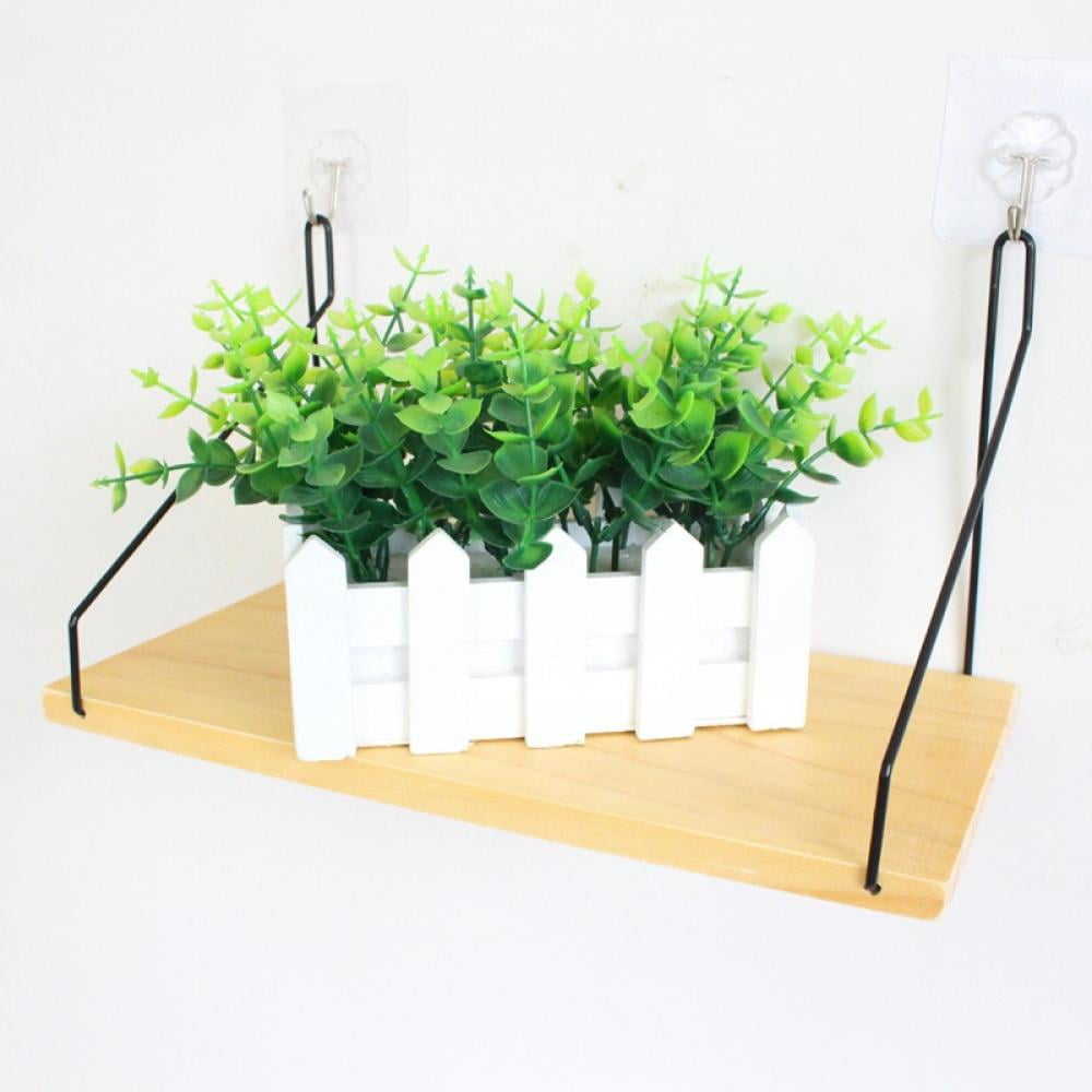 Wooden Floating Shelves Wall Mounted Rustic Wood Wall Storage Shelves ...