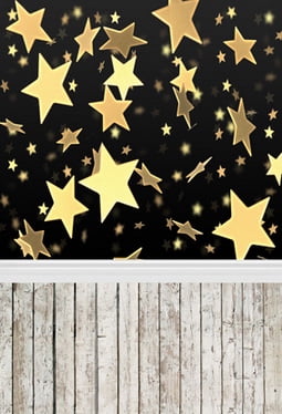 Wooden Floor Photography Backdrops Stars Night 3D Backgrounds for Photo ...