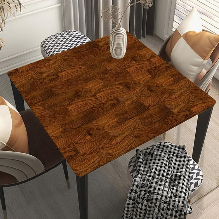 Wooden Floor Texture Stretch Spandex Tables Top Cover for Party Wedding ...