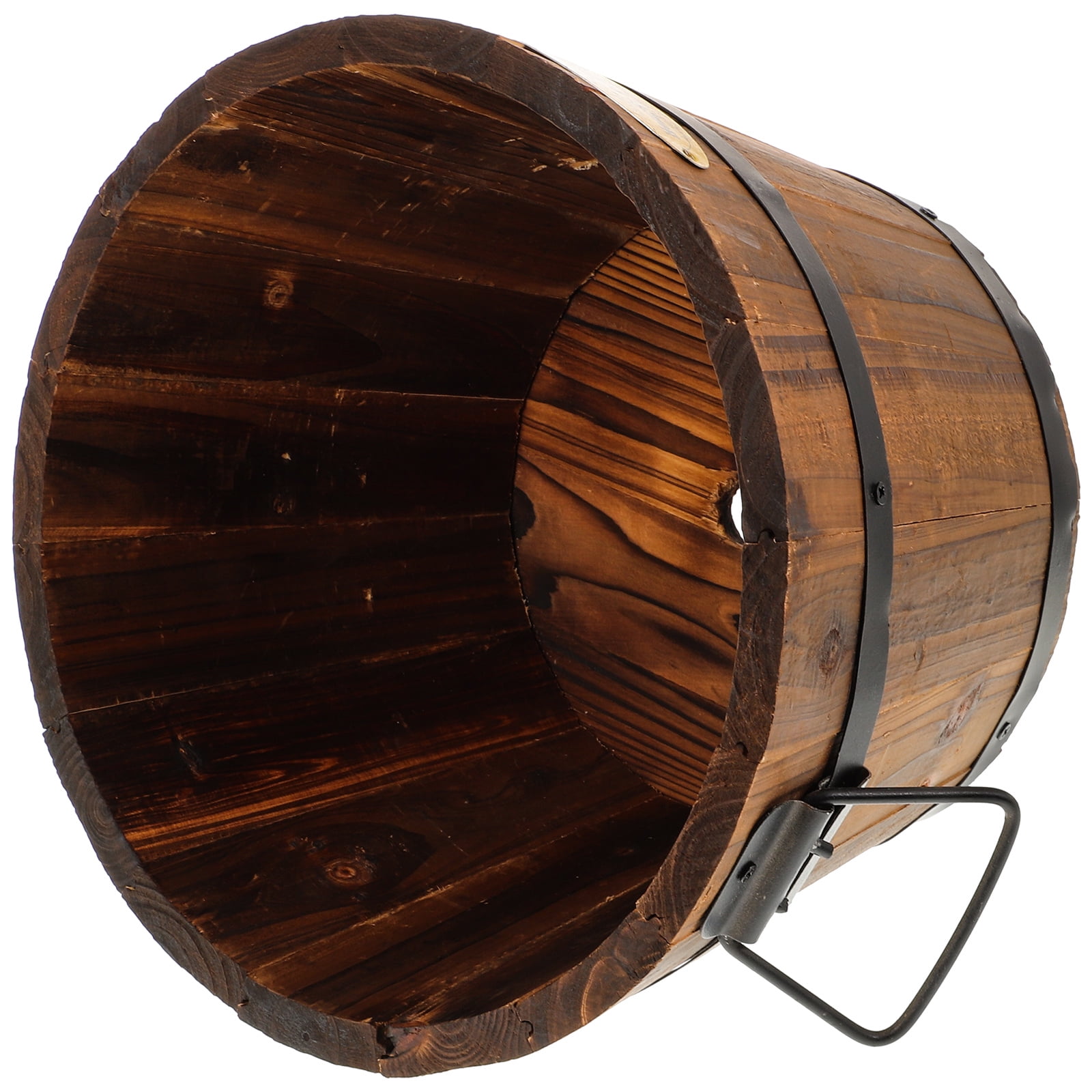 Wooden Flower Bucket Large Outdoor Pots Shrubs for Plants Coffee ...