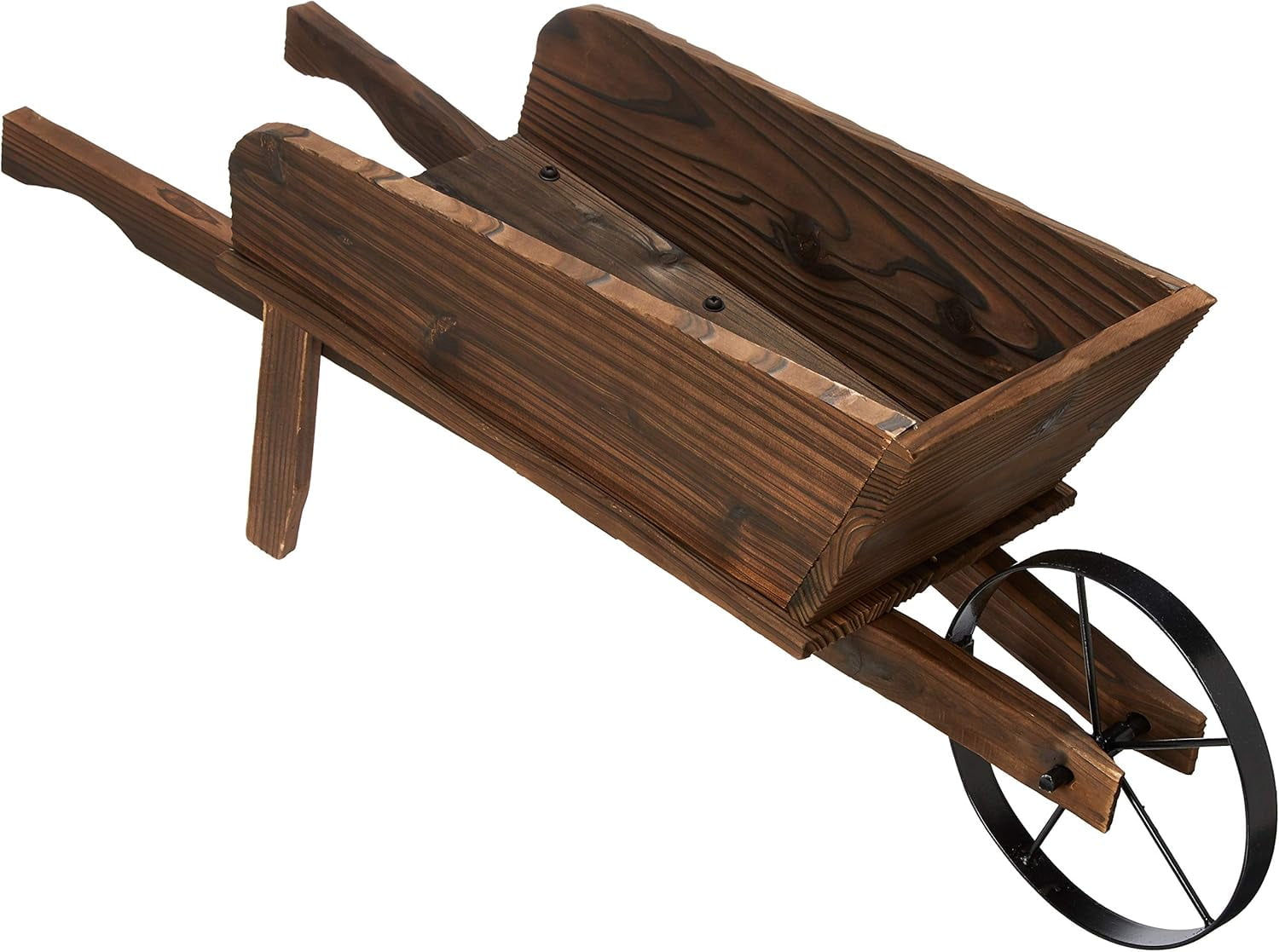 Wooden Flower Cart Wheel Barrow Planter - Walmart.com