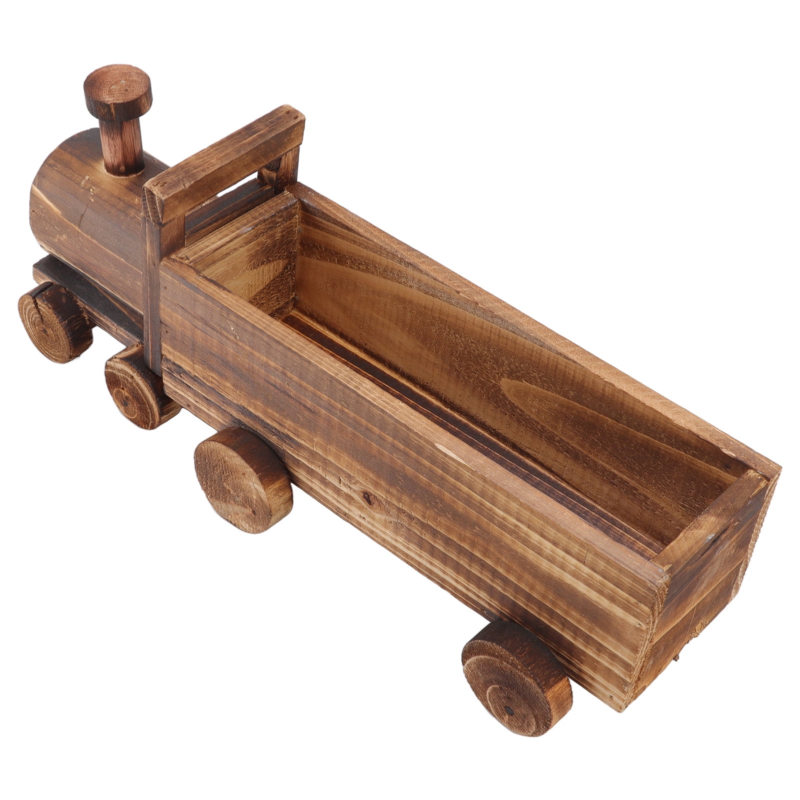 Wooden Flower Pot Cartoon Train Shape Good Ventilation Succulent Flower ...