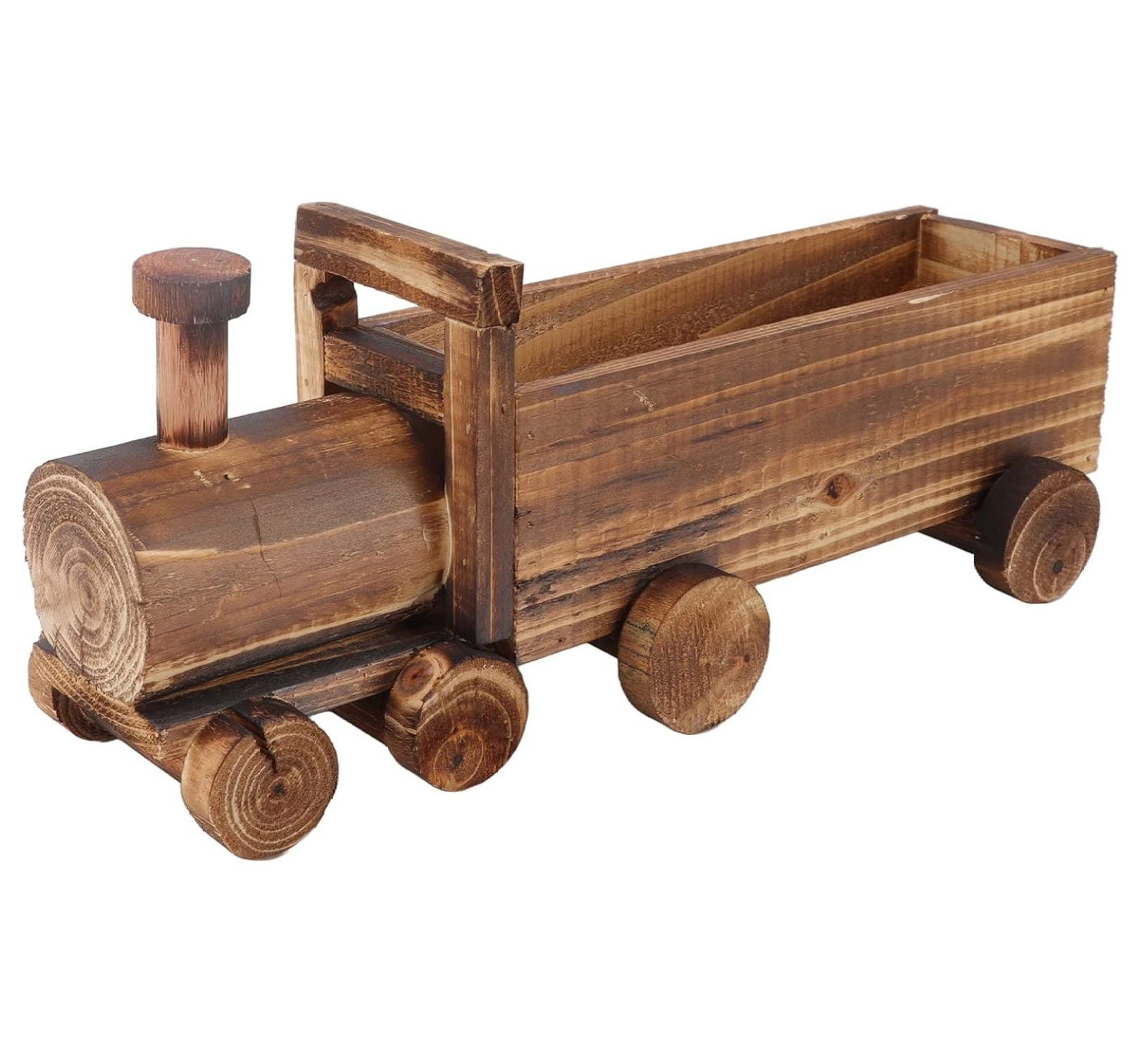 Wooden Flower Pot Cartoon Train Shape Succulent Planter Pot with ...