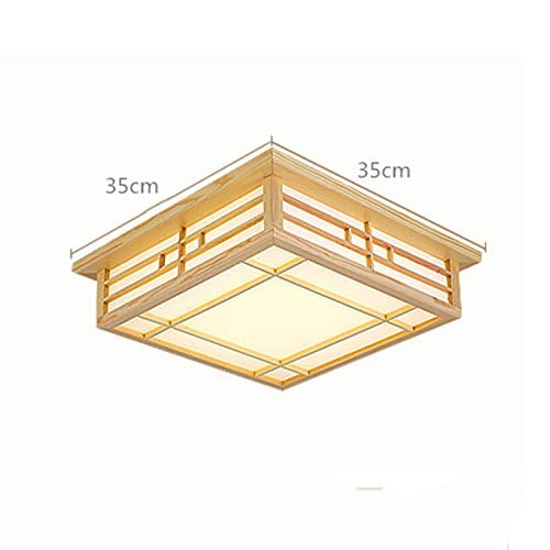 Wooden Flush Mount Light Fixture Japanese LED Ceiling Lights Ceiling ...