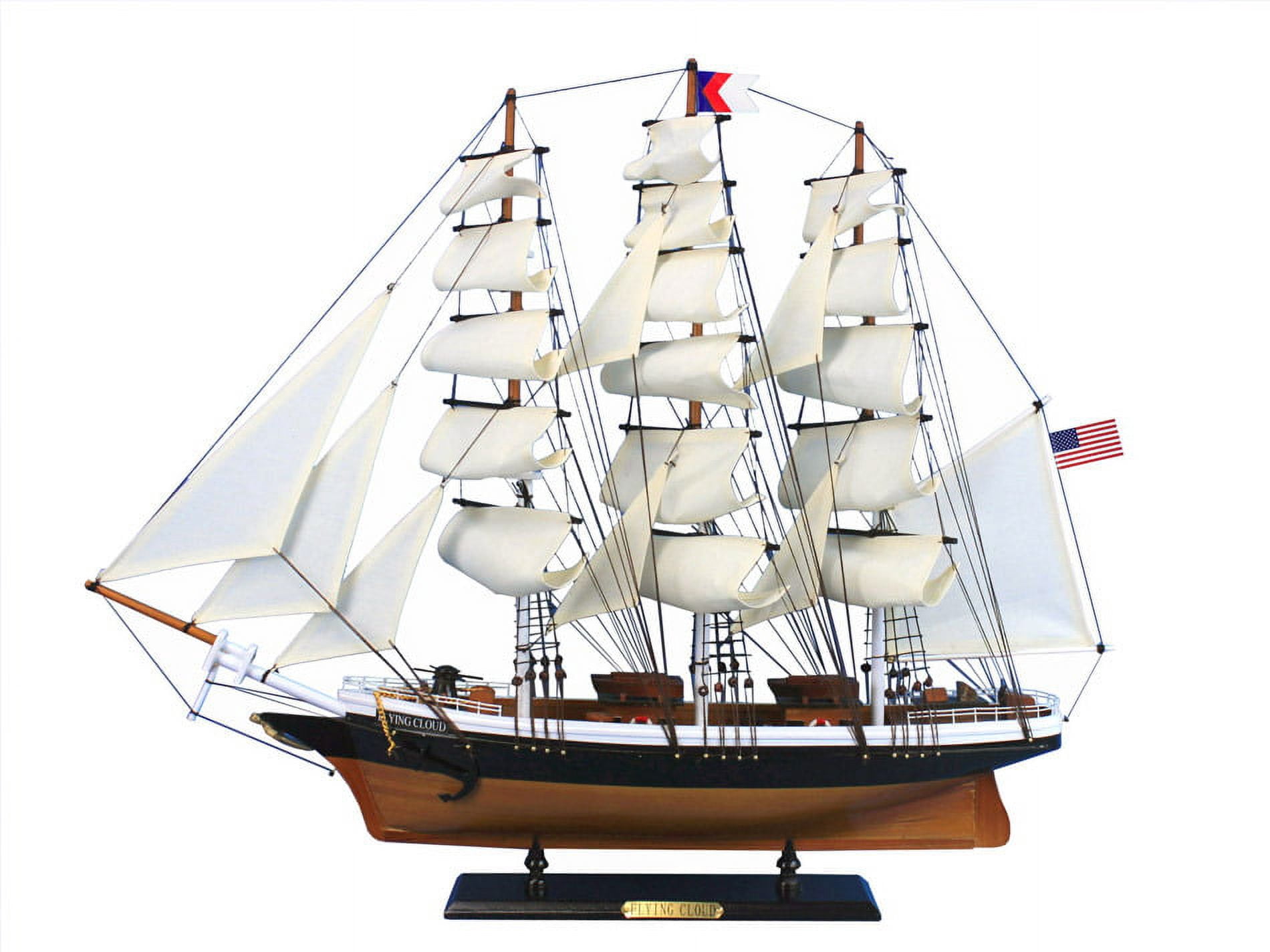 Wooden Flying Cloud Tall Model Clipper Ship 30"" - Walmart.com