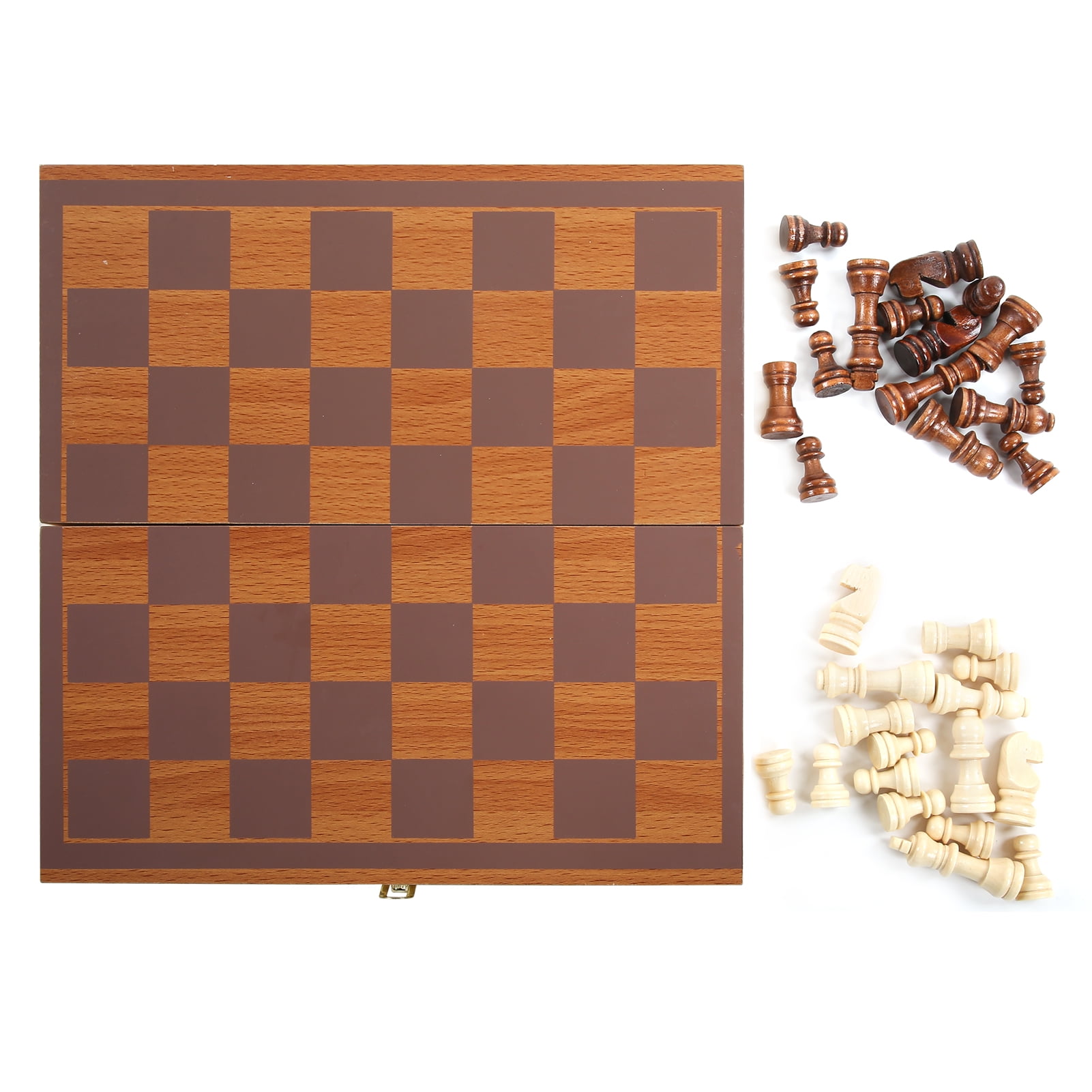 Wooden Foldable Chess Set Intelligence Tabletop ParentChild Game with ...