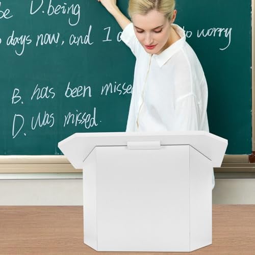 Wooden Foldable Podium Stand, Portable Folding Tabletop Desk Lectern ...