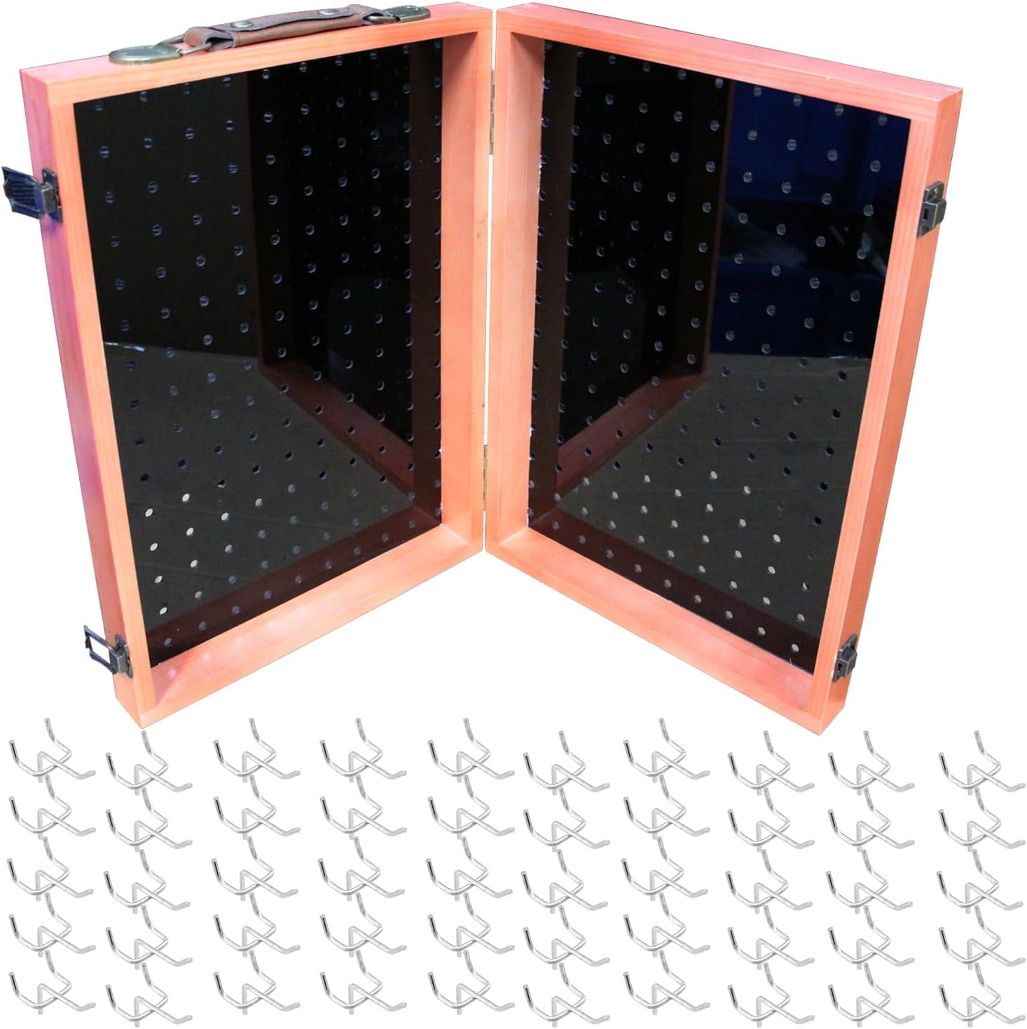 Wooden Foldable & Portable Acrylic Pegboard Display Stand for Craft ...