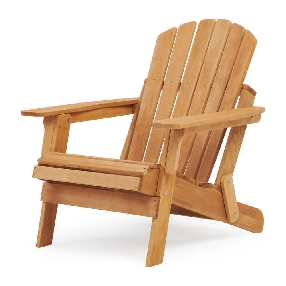 Wooden Folding Adirondack Chair, Half Pre-Assembled Wood Patio Lounge ...