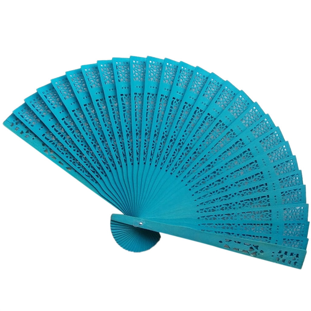 Wooden Folding Fan Hand Held, Folding Fan with Hollow Pattern Chinese ...