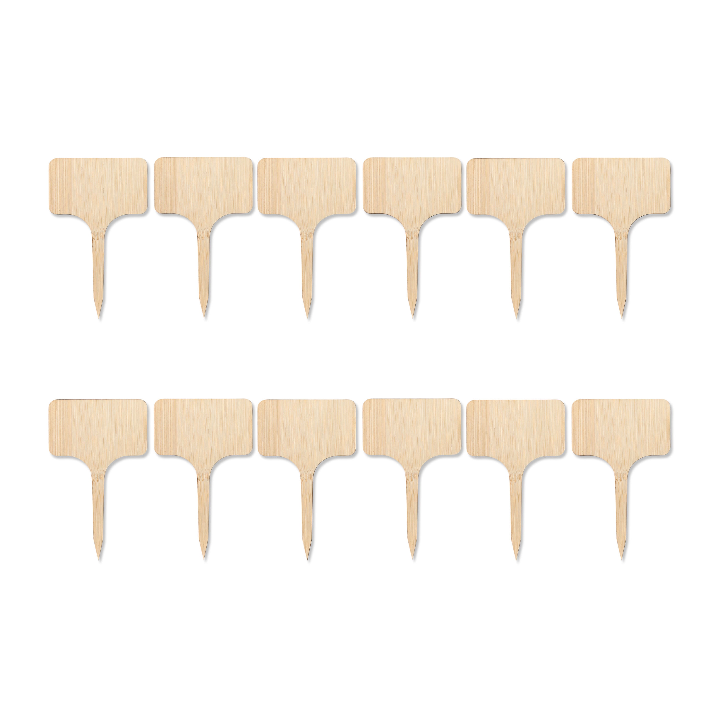 Way To Celebrate Wooden Food Sign Markers 12 Pieces Rustic Labeling for ...