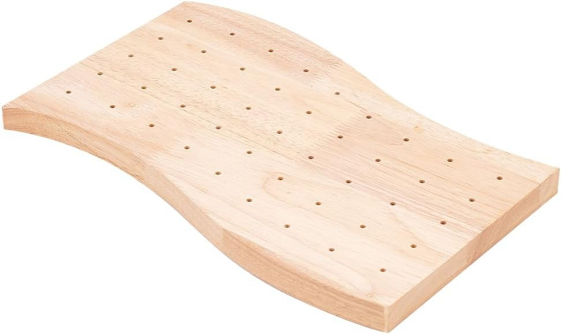 Wooden Food Skewer Holder 11.81x6.57inch Wave Shape 45 Holes Skewer ...