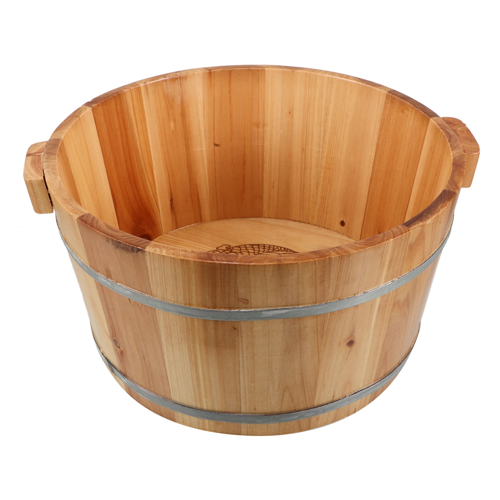 LIFKOME Wooden Foot Tub Soaking Bucket Foot Massage Wash Basin Pedicure ...
