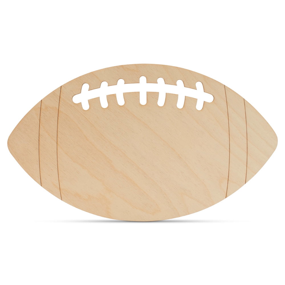 Wooden Football Cutouts 13-inch, Unfinished Football Signs for Crafts ...