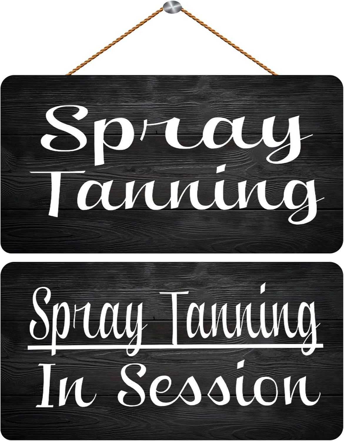 Wooden For Wall Decor Spray Tanning In Session Double Sided Wood Sign ...