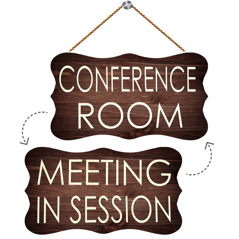 Wooden For Wall Decor Two Sided Conference Room Meeting In Session Wood ...