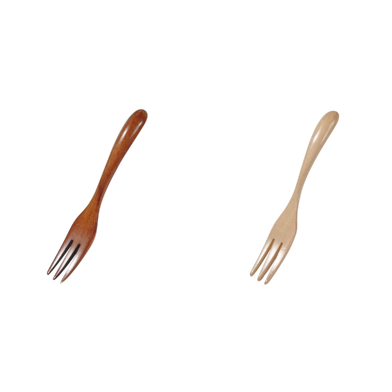 Wooden Fork Wood Cooking Utensils Dessert Spoons Wooden Food Salad Fork ...