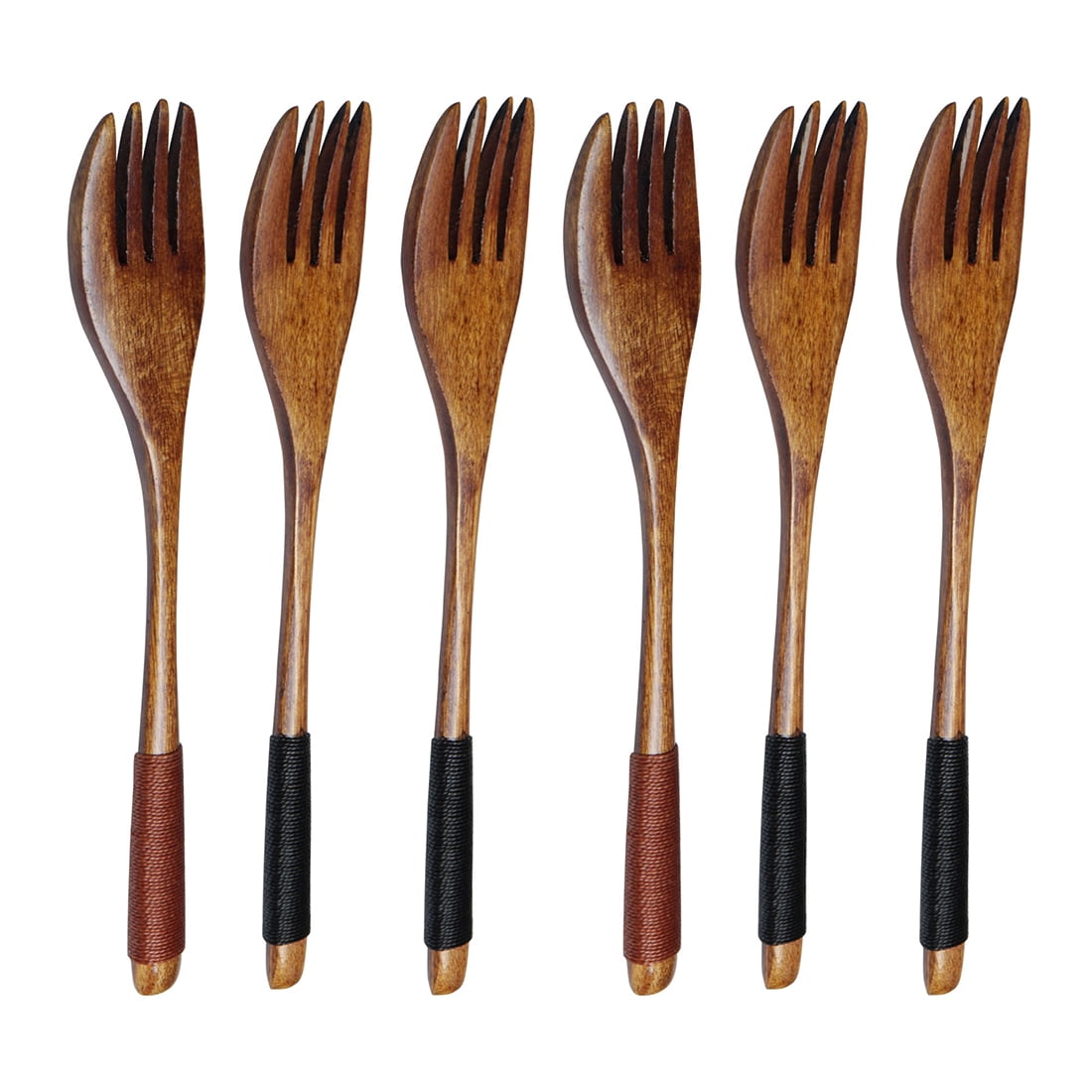 Wooden Forks Wood Dinner Fork Tableware Dinnerware Long Handle Kitchen ...