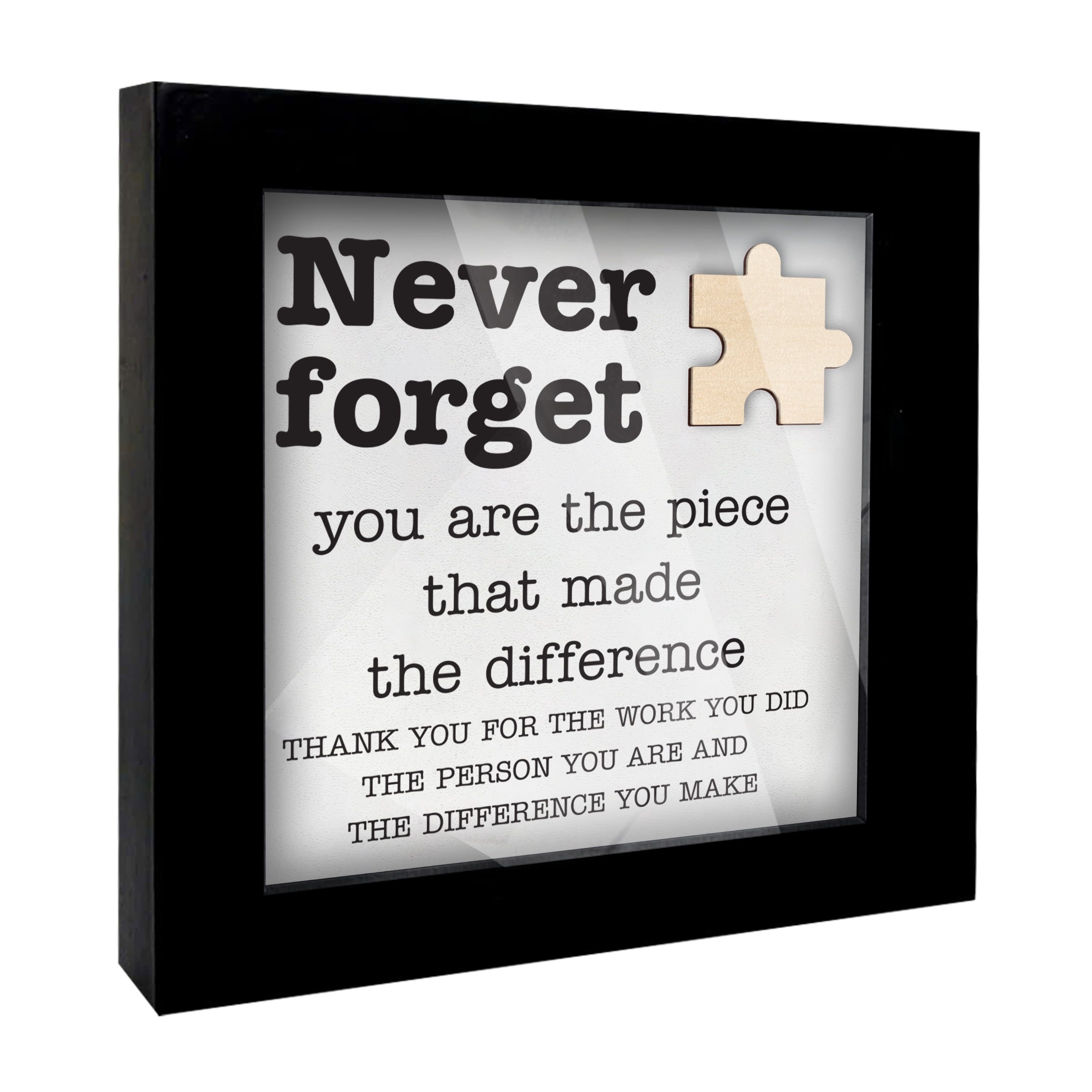 Wooden Frame Never Forget The Difference You Make Plaque Positive ...