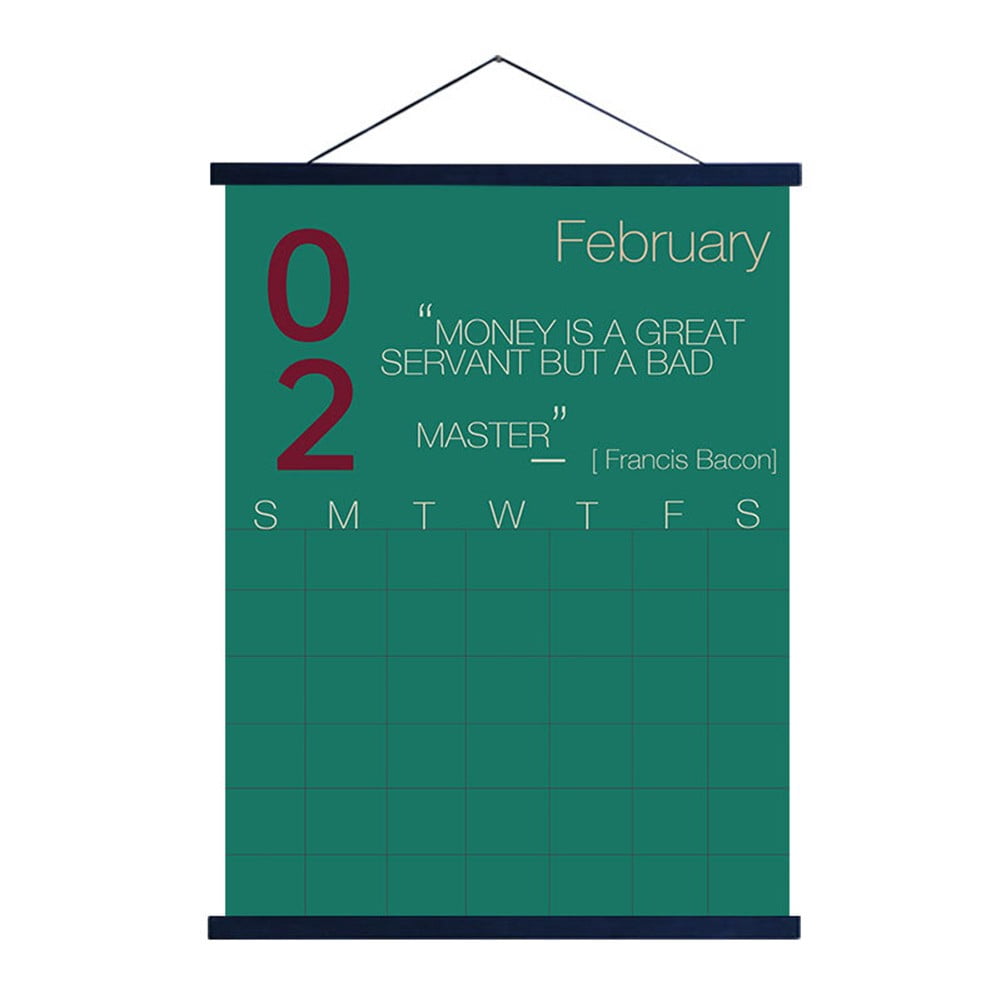 Wooden Frame Self Discipline Calendar Check in Poster Monthly Plan ...