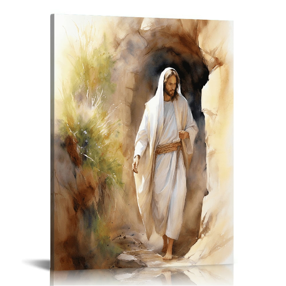 Wooden Framed Canvas Artwork Depicting The Resurrection of Jesus Christ ...