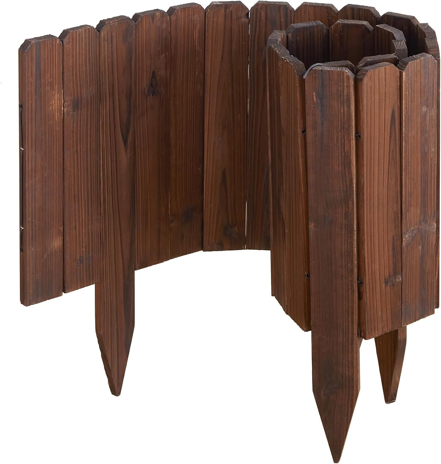 Wooden Garden Fence Wood Garden Edging Border Decorative Landscape ...