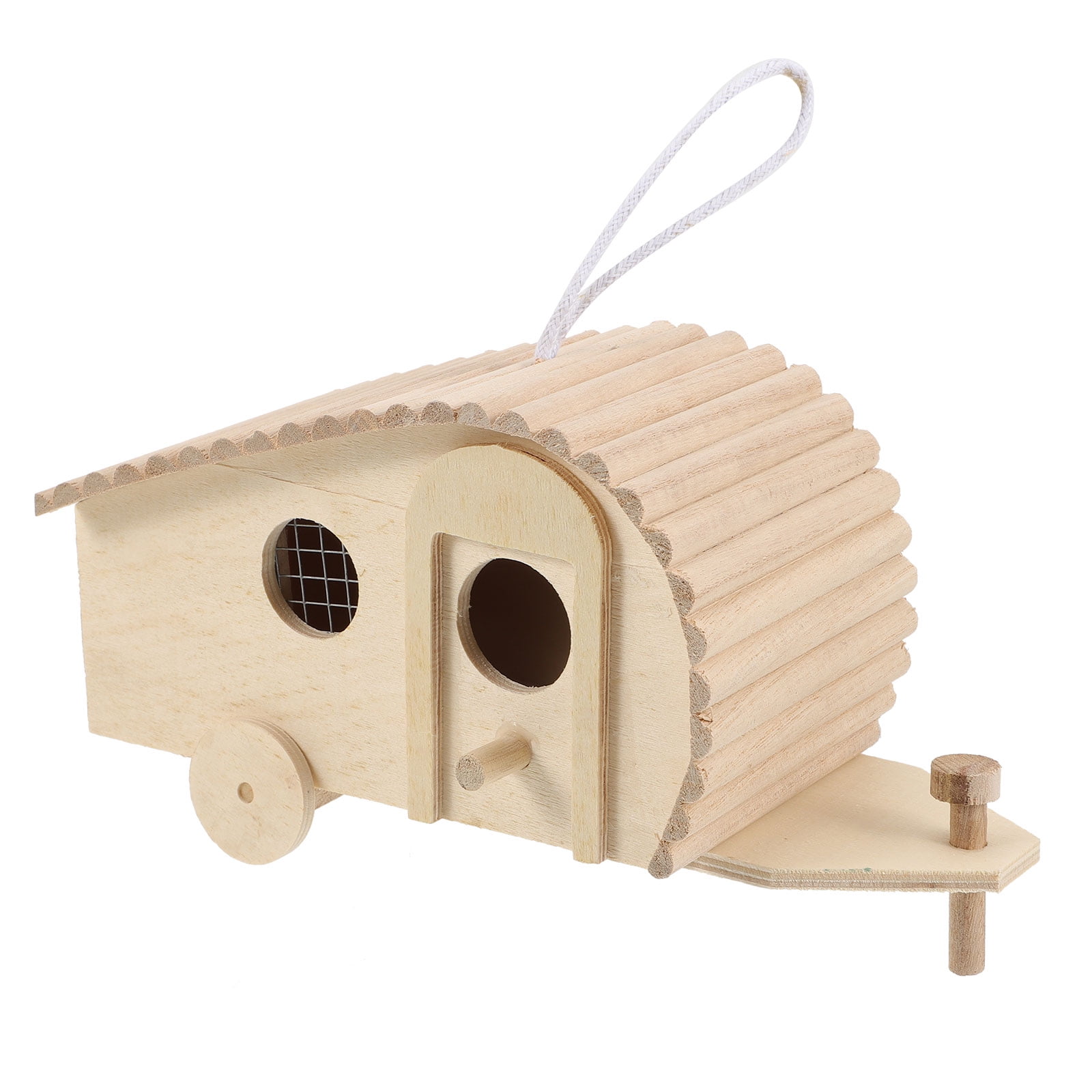 Wooden Garden Hanging Bird Feeder House Feeding Station Bird Nesting ...