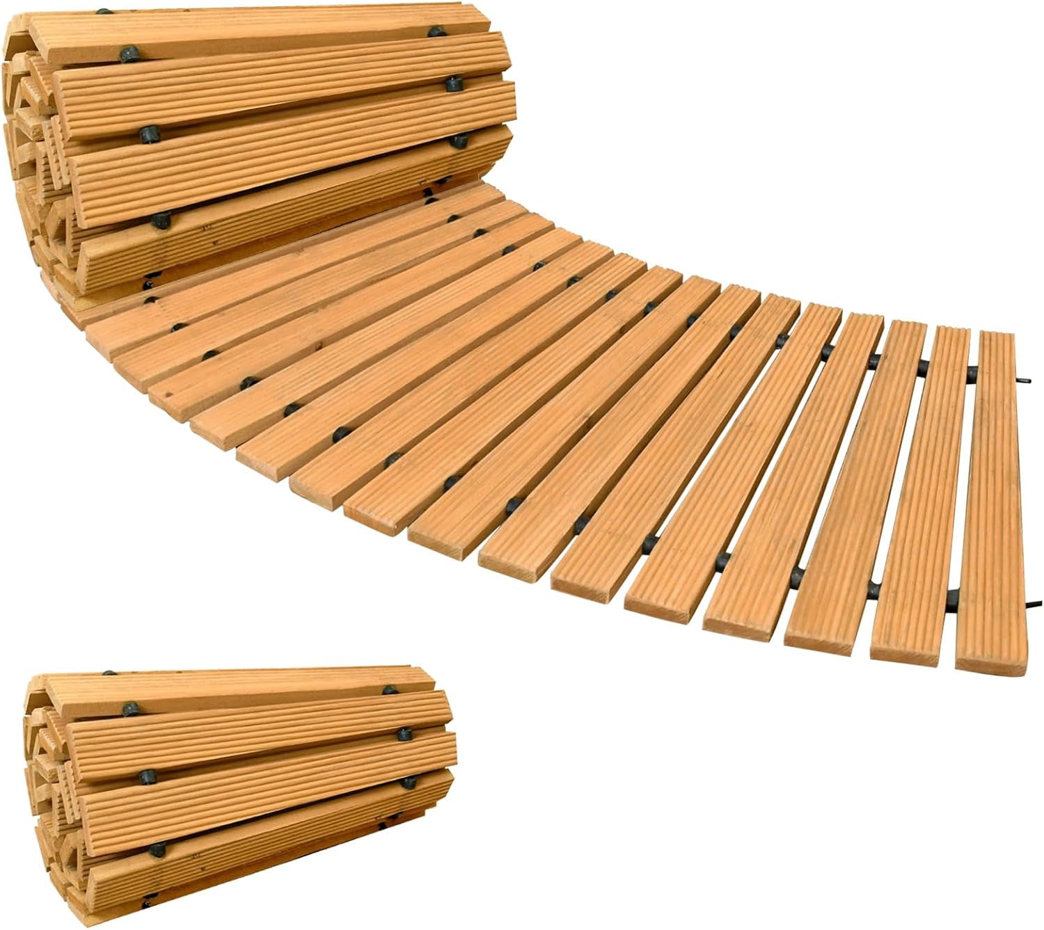 Wooden Garden Pathway, Outdoor Roll Out Decorative Garden Walkway ...