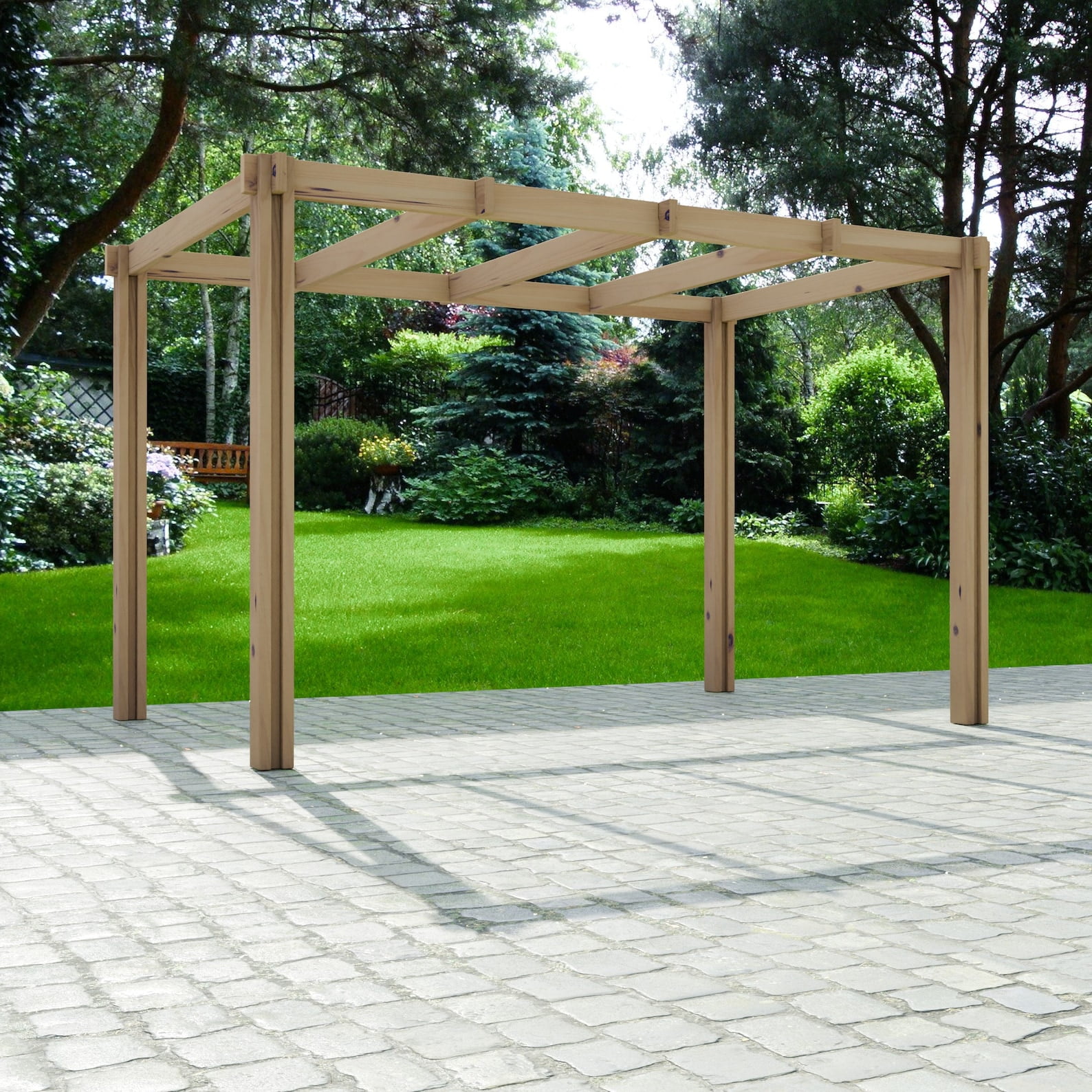 Wooden Garden Pergola Plans 2.4m x 3.6m (8ft x 12ft) UK Metric with ...