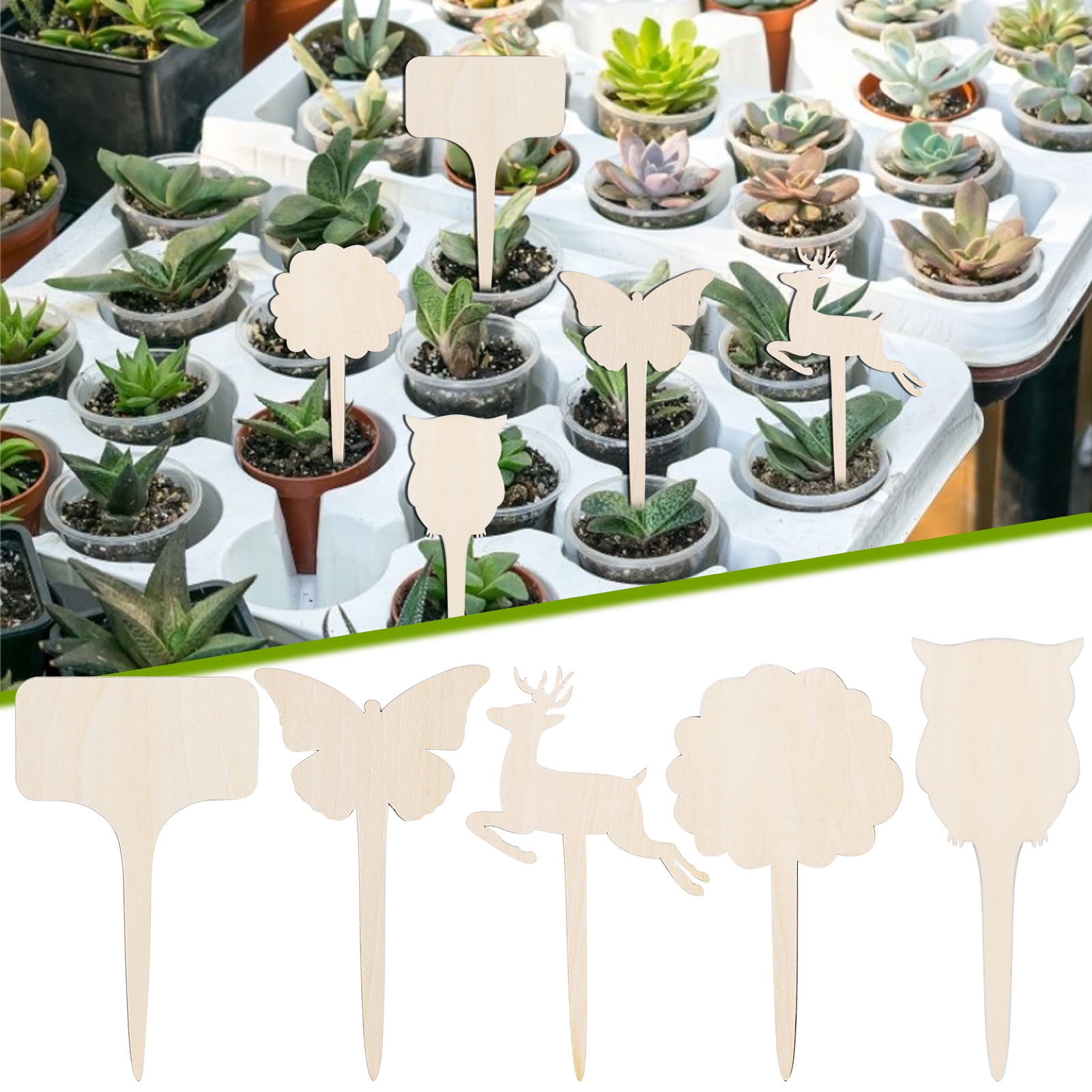 Wooden Garden Plant Labels | Writable Plant Tags for Marking Potted ...
