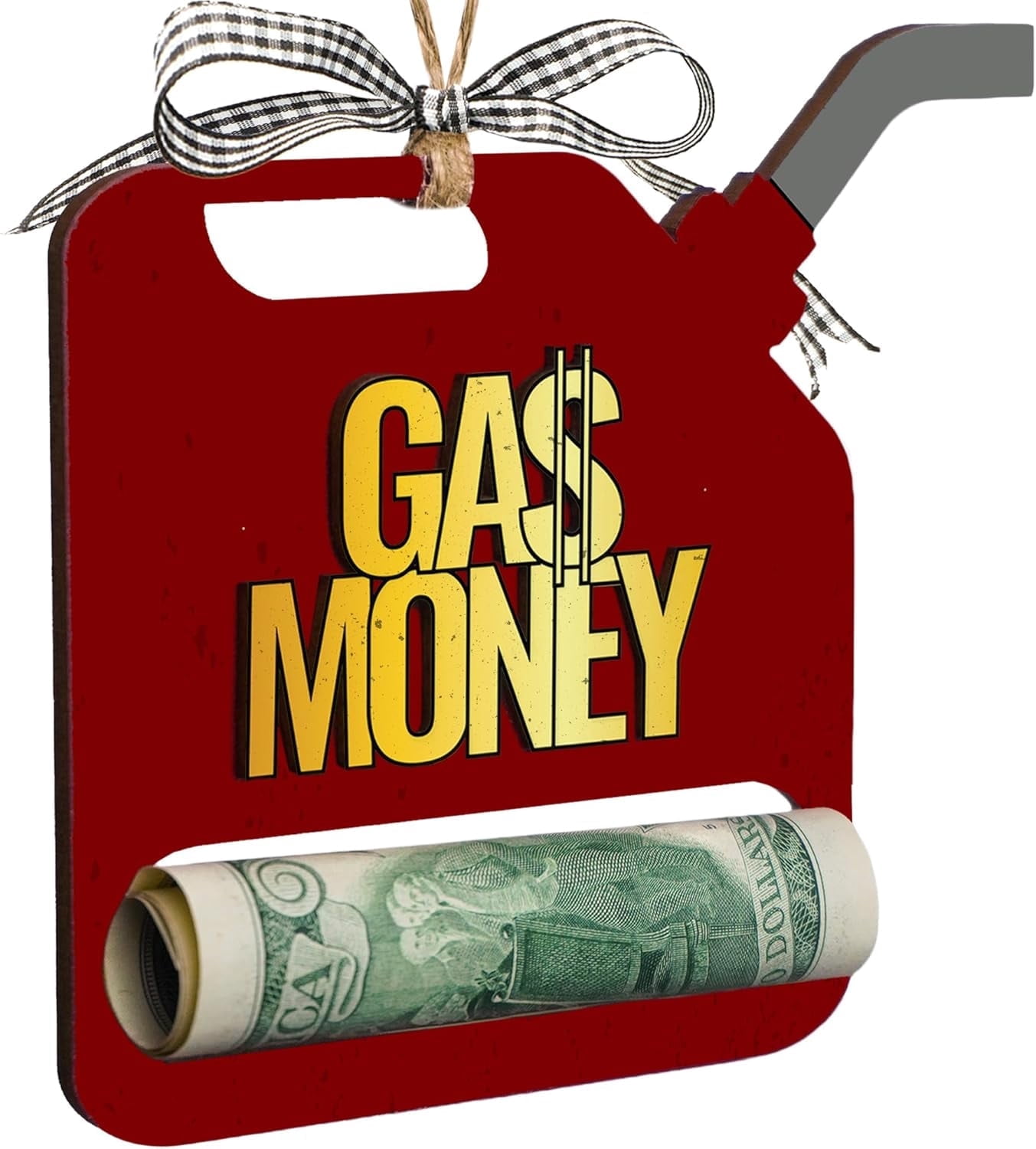 Wooden Gas Can Ornament 2024, Gas Money Ornament Hold Cashs, Gas Gift ...