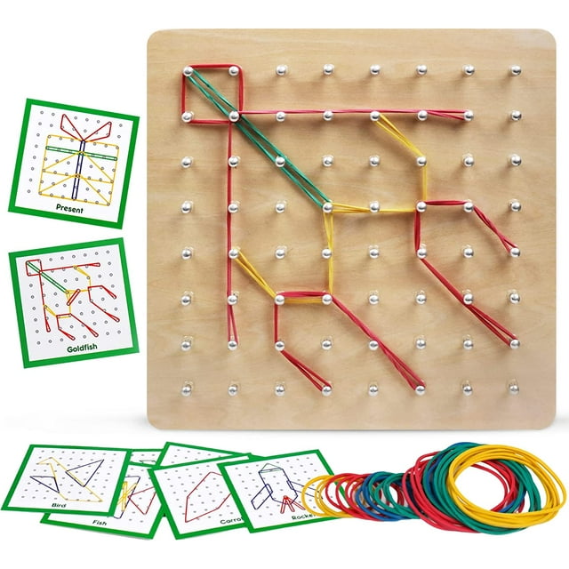 Wooden Geoboard Math Manipulative Material Graphical Geo Board ...