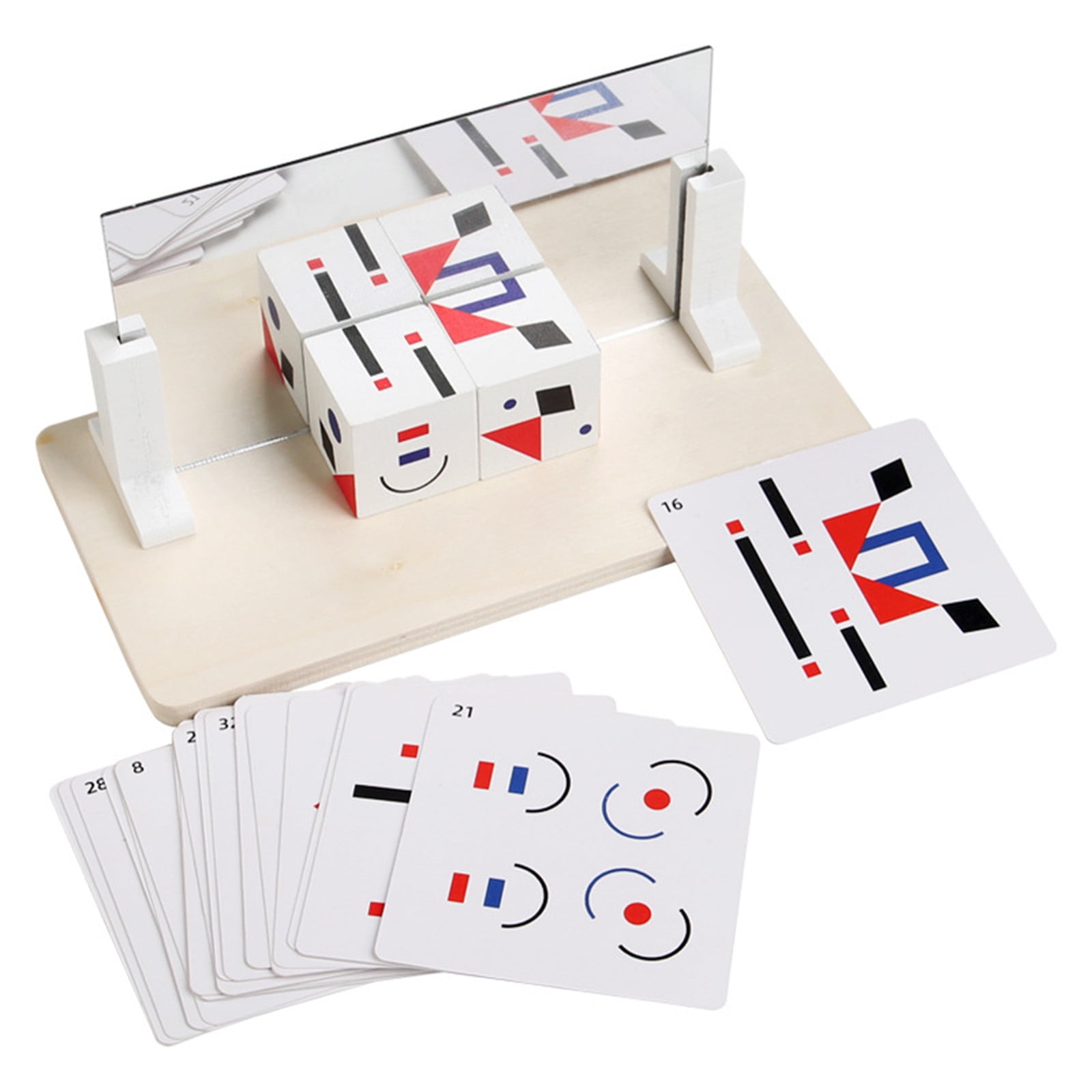 Wooden Geometric Puzzle Toy for Kids - Educational Montessori Brain ...