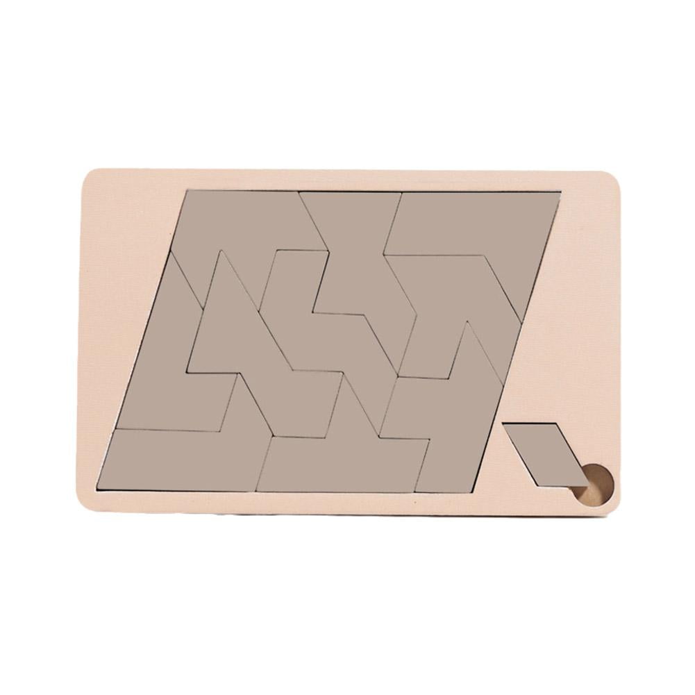 Wooden Geometric Puzzles for Brain Teasing and Decompressing Set of 3 ...