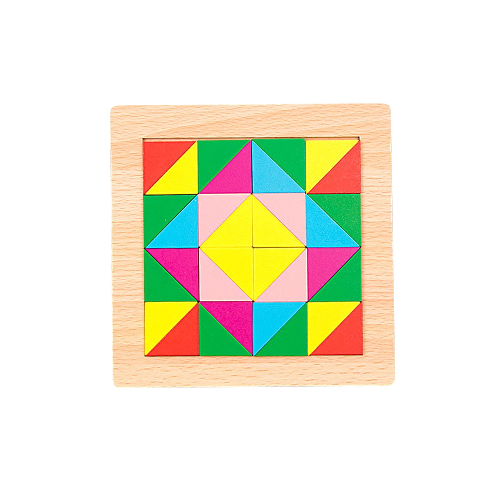 A Wooden Geometric Shape Puzzle Sorting Stacking Blocks Toy Kids ...